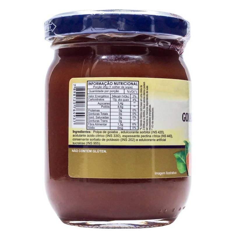 Goiabada Cascão Colher Zero Açúcar 210g Reserva De Minas Goiabada Cascão Colher Zero Açúcar 210g Reserva De Minas